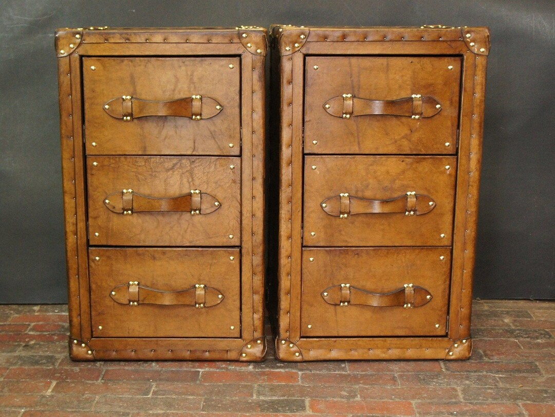 London Leather Nightstands, Luxury Handmade Console Tables, Bedroom ...