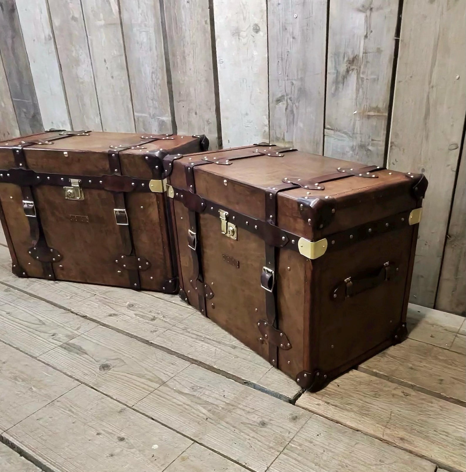 Antique English Cavalry Boot Trunk by Peal & Co LONDON - Etsy