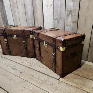 Antique English Cavalry Boot Trunk by Peal & Co LONDON - Etsy