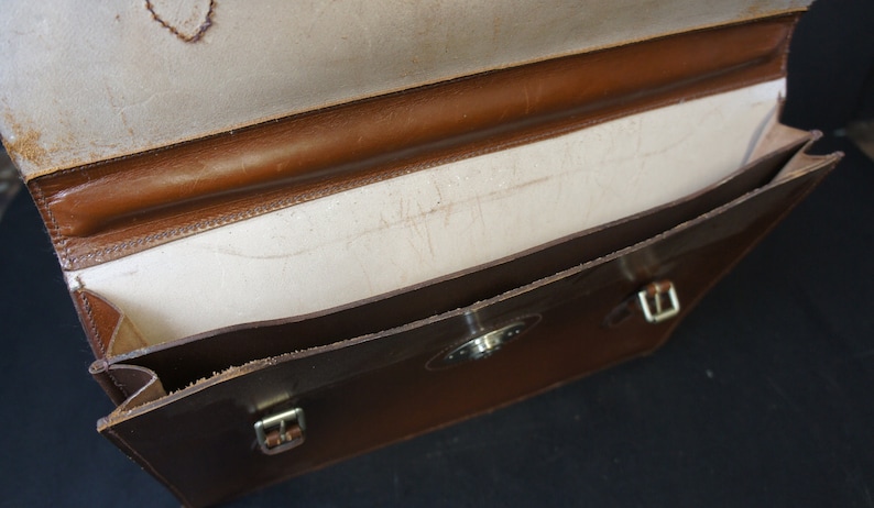Tailored Vintage Leather & Chrome English Briefcase - Etsy