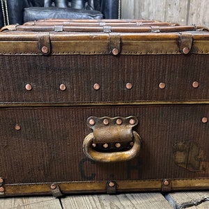 Antique Canvas Cane & Vellum Trimmed Luxury French Travel Trunk - Etsy