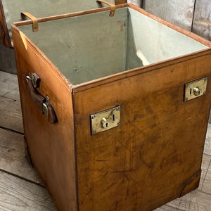 Outstanding Thick Luxury Antique Tan Leather Trunk - Etsy