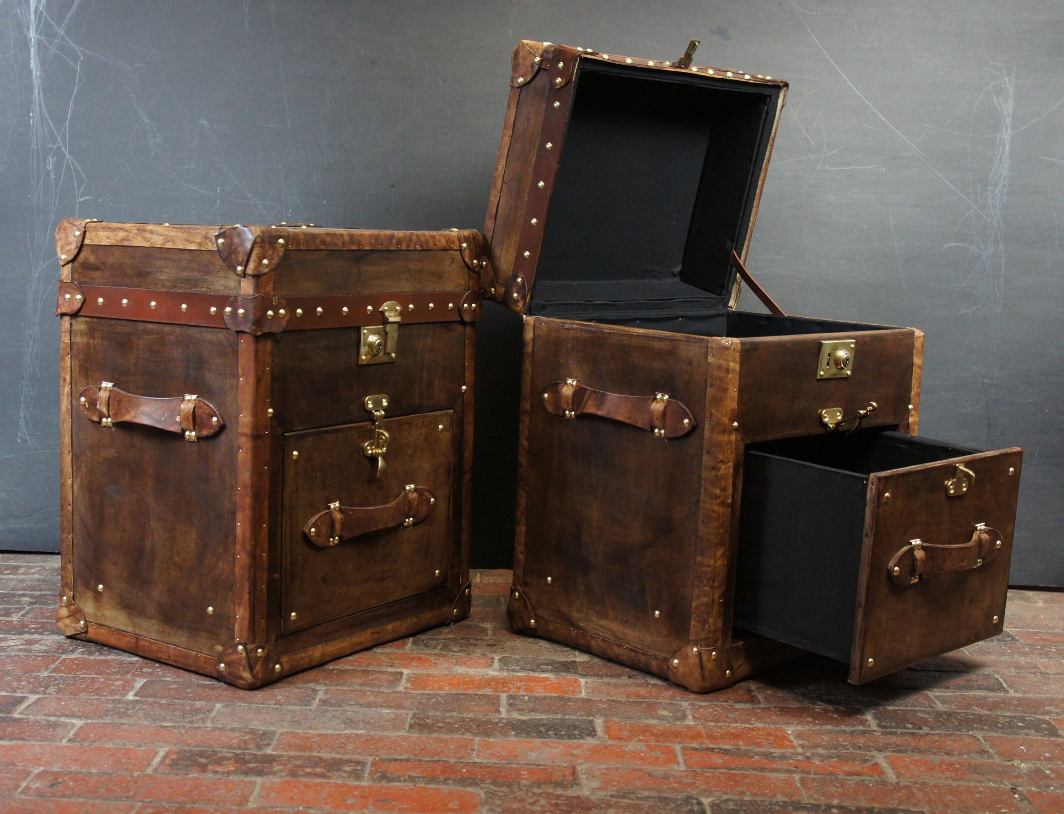 English Handmade Nightstand Table Trunks With Draws Home Decor - Etsy