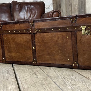 Luxury Handmade Trunk - Leather Coffee Table - Room Decor - Etsy