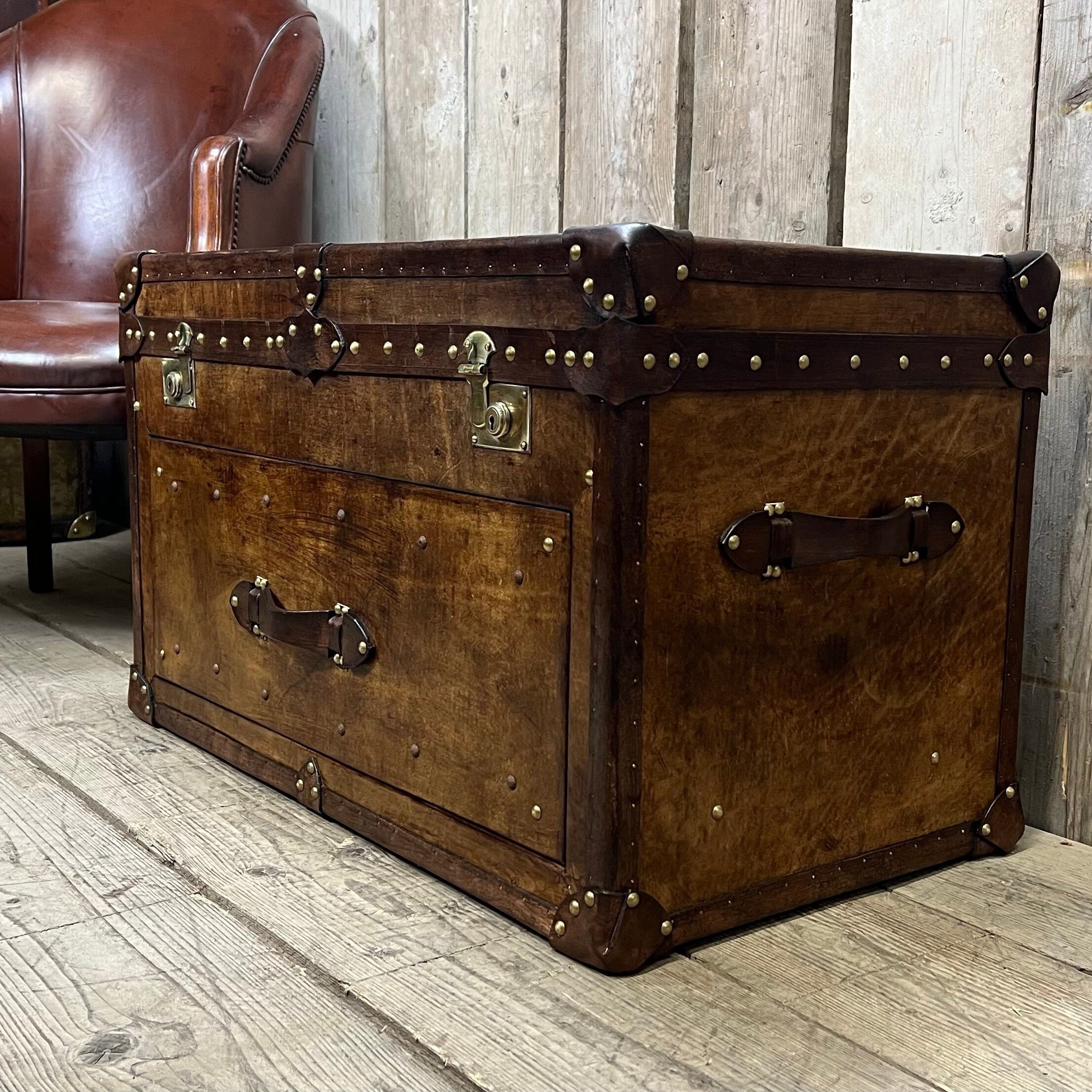 English Handcrafted Luxury Leather Trunk Etsy