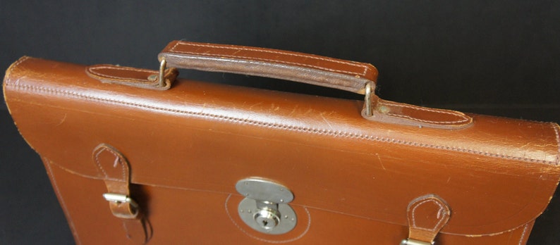 Tailored Vintage Leather & Chrome English Briefcase - Etsy