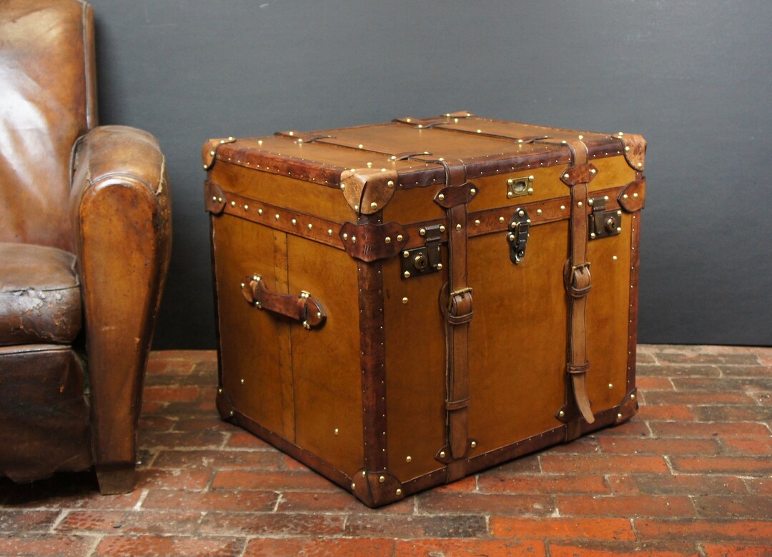Luxury Leather Occasional Side Table Trunk Home Decor Drinks Table - Etsy