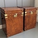 Library End Table Leather Colonial British Travel Trunks Room - Etsy