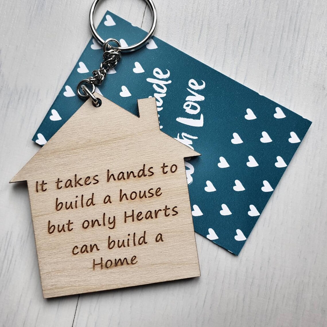 Wooden It Takes Hands to Build a House but Only Hearts Can - Etsy