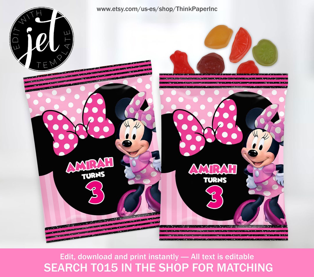 Kids Birthday Fruit Snacks Bag Template Printable Kids - Etsy