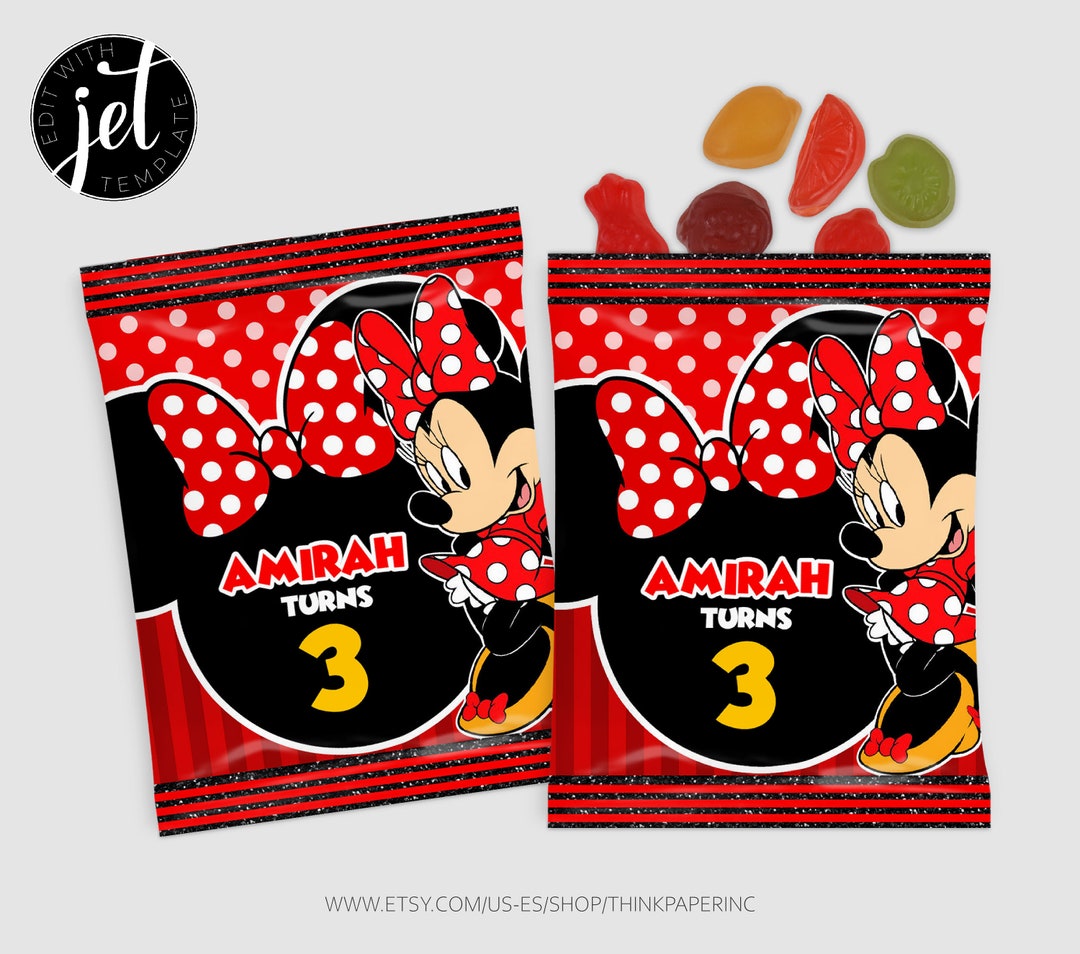 Kids Birthday Fruit Snacks Bag Template Printable, Kids Birthday Snack ...