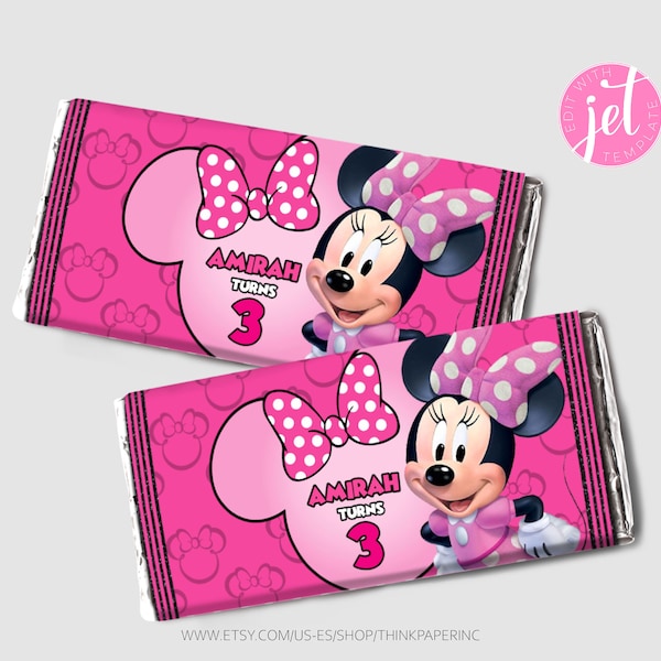 Minnie Mouse Chocolate Bar - Etsy