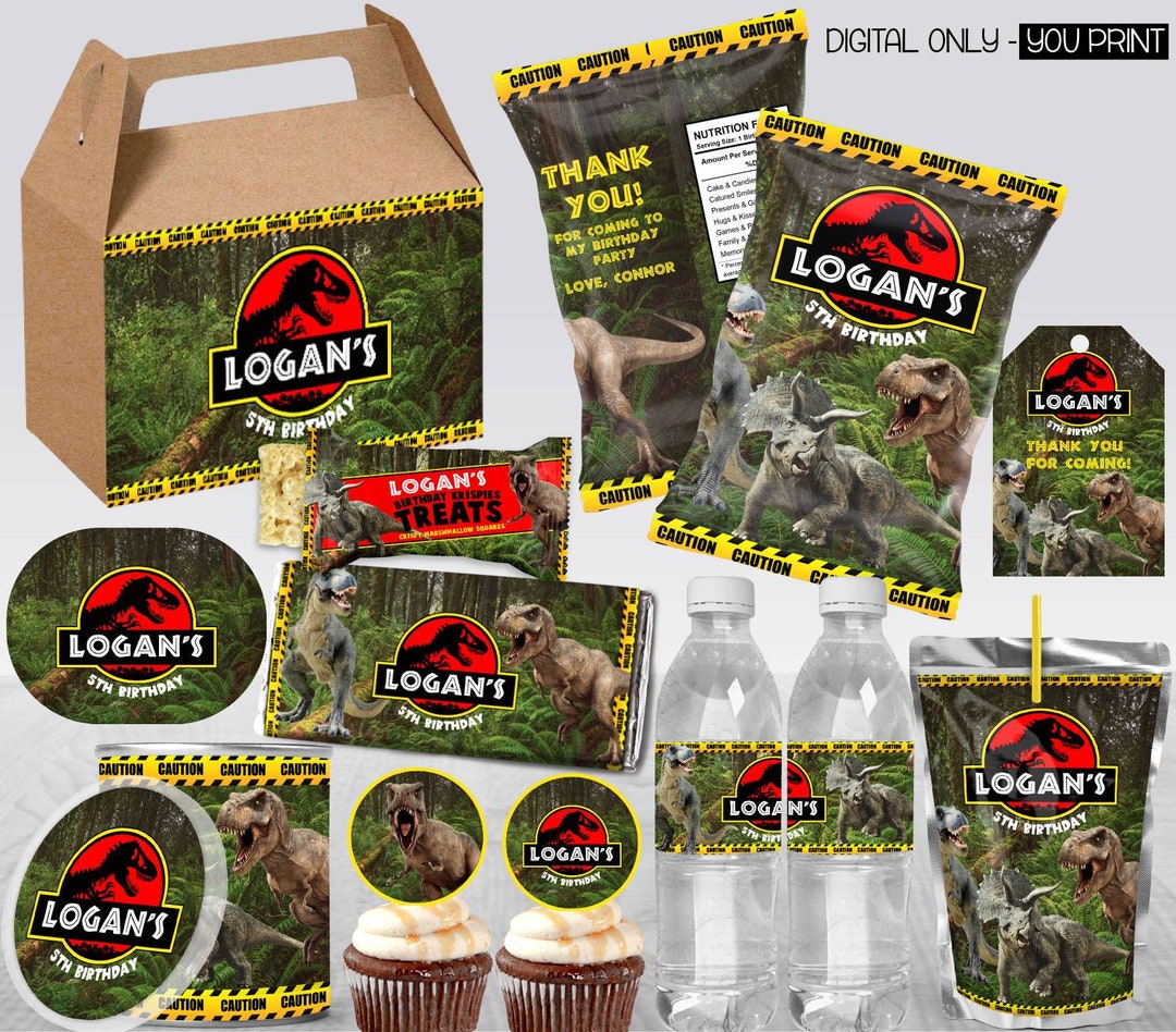 Custom Dinosaur Party Bundle,birthday Pack, Printable Dinosaur - Etsy