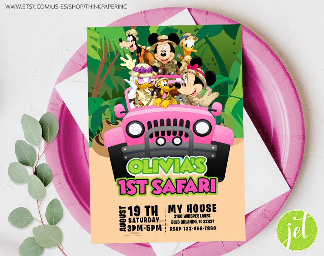 Mouse Birthday Invitation Template Printable, Kids Birthday Invitation ...