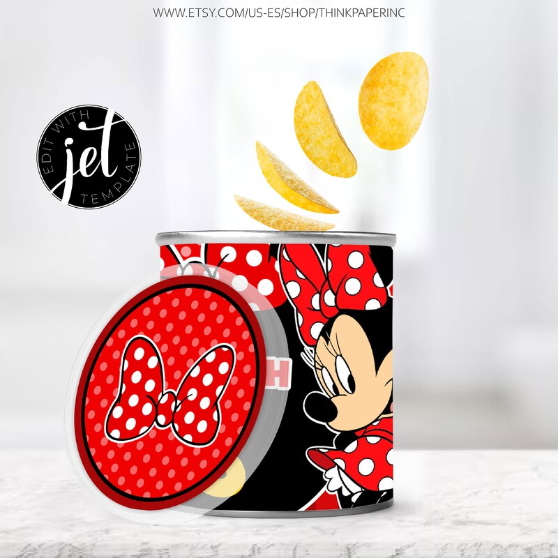 Label Template Minnie Mouse - Etsy