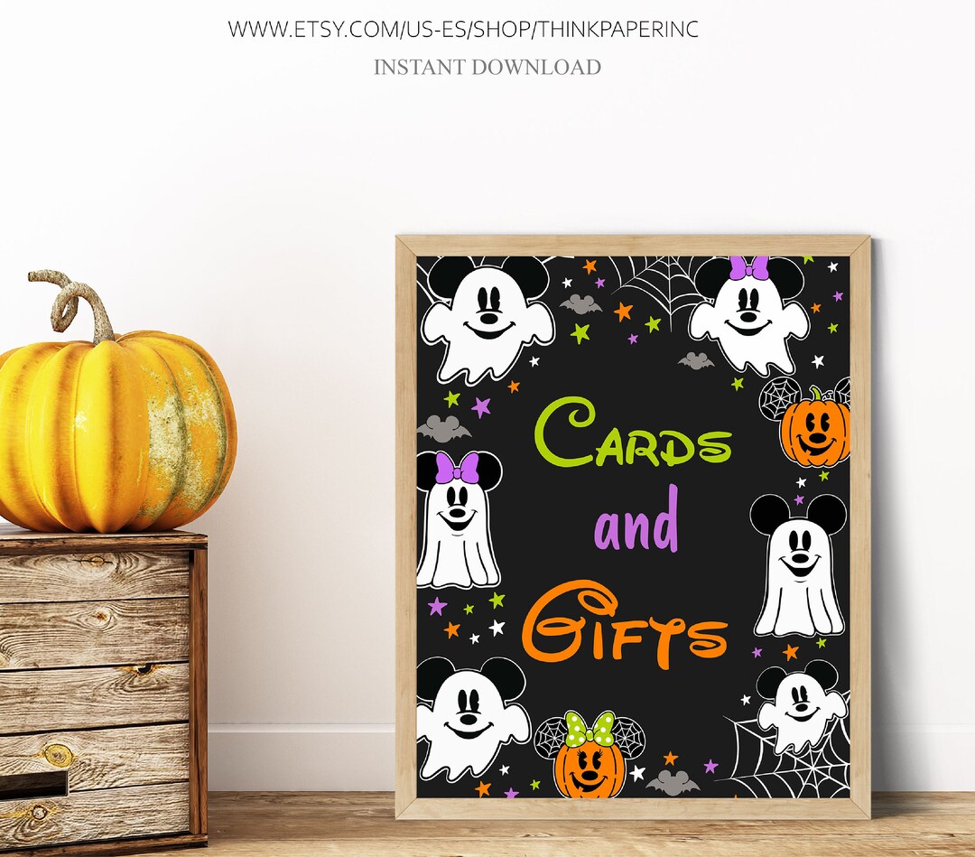 Halloween Cards and Gifts Sign Mouse Halloween Birthday Sign Spooky ...