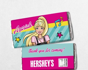 Barbie Chocolate Bar Wrapper - Etsy