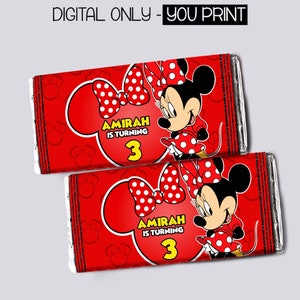 Custom Minnie Mouse Red Party Bundle,birthday Pack, Printable Minnie ...