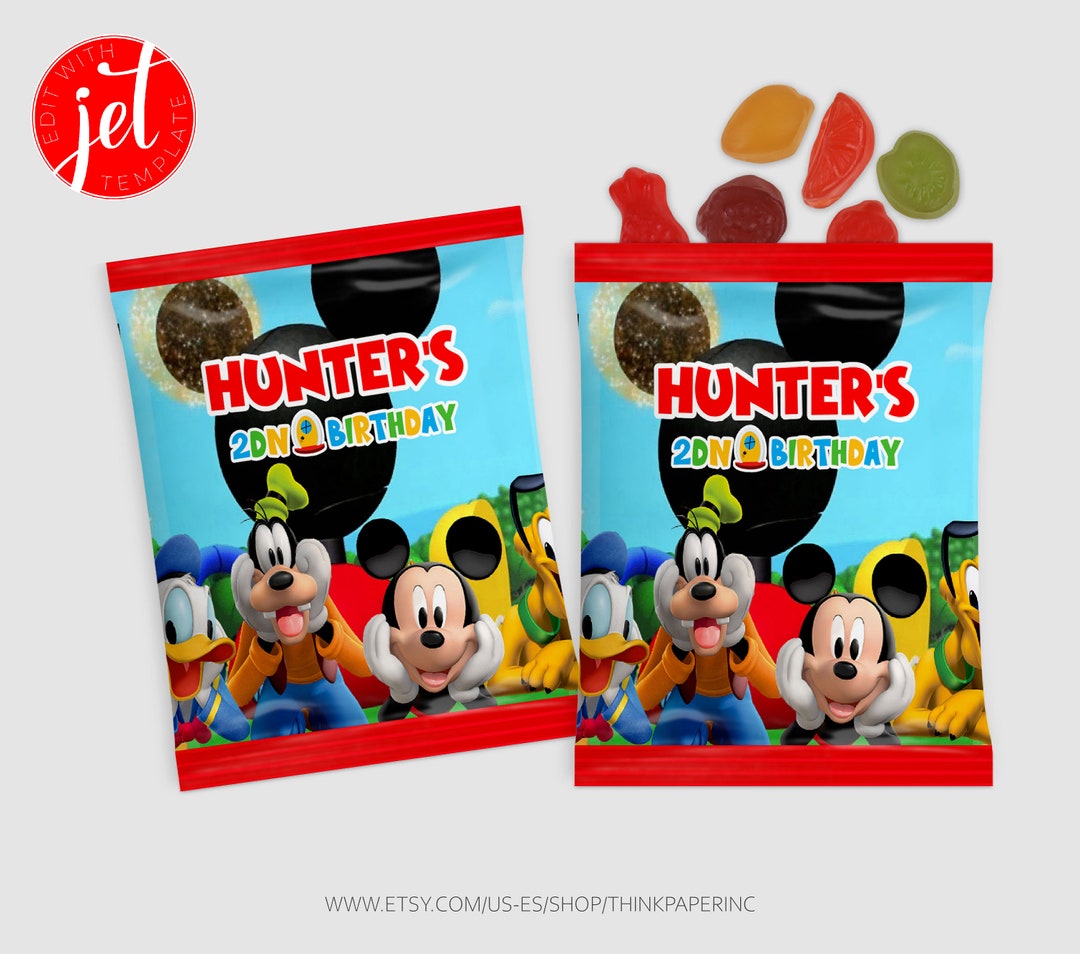 Kids Birthday Fruit Snacks Bag Template Printable, Kids Birthday Snack ...