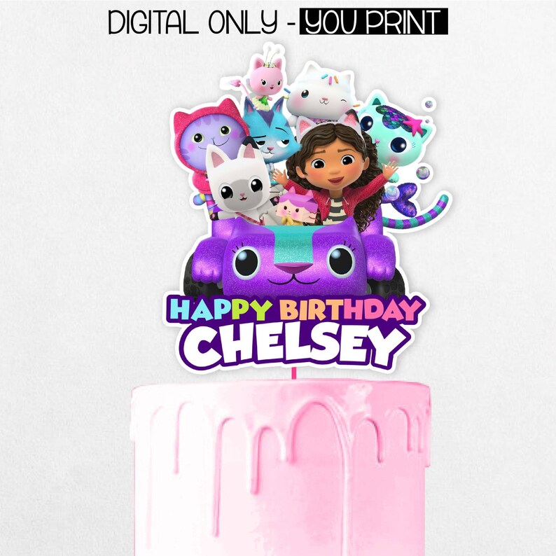 Cake Topperprintable Birthday Cake Topper - Etsy