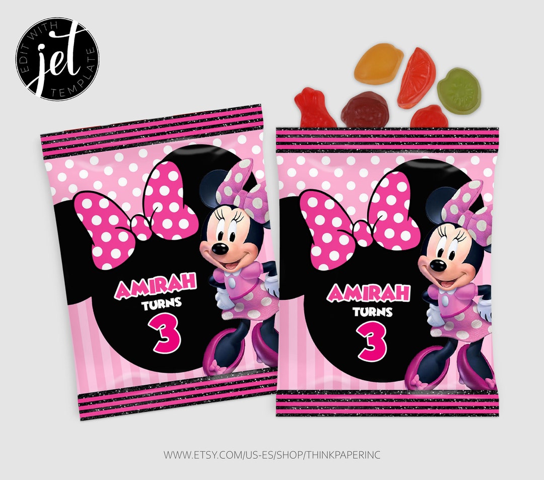 Kids Birthday Fruit Snacks Bag Template Printable, Kids Birthday Snack ...