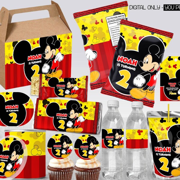 Mickey Mouse Party Packs - Etsy