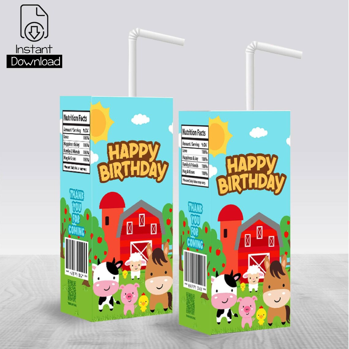 Juice Box Label Printable Instant Download - Etsy