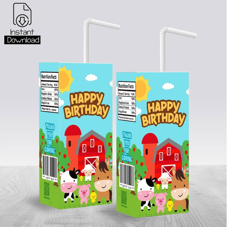 Juice Box Label Printable Instant Download - Etsy