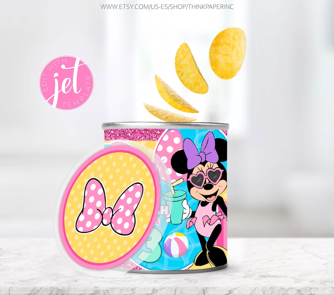 Mouse Birthday Party Potatoes Chips Labels, Template Printable ...