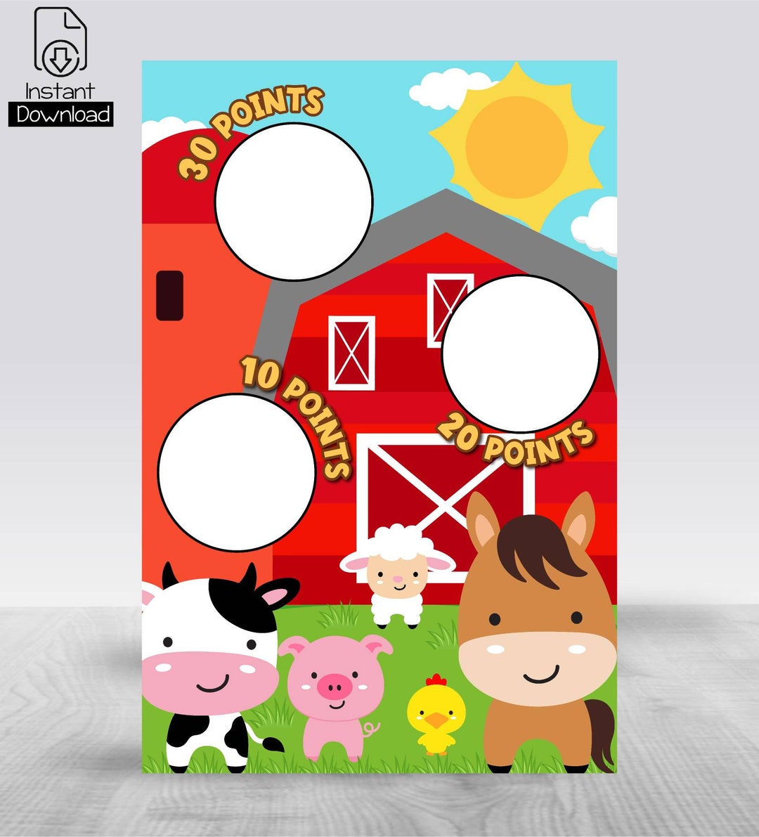 Tossing Game Printable 24x 36 Instant Download - Etsy