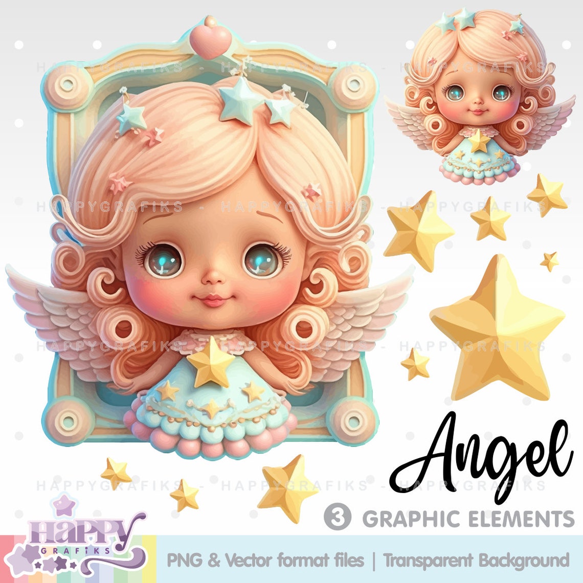 Angel Clipart Angel Vector Angel Graphics Angel Clipart - Etsy
