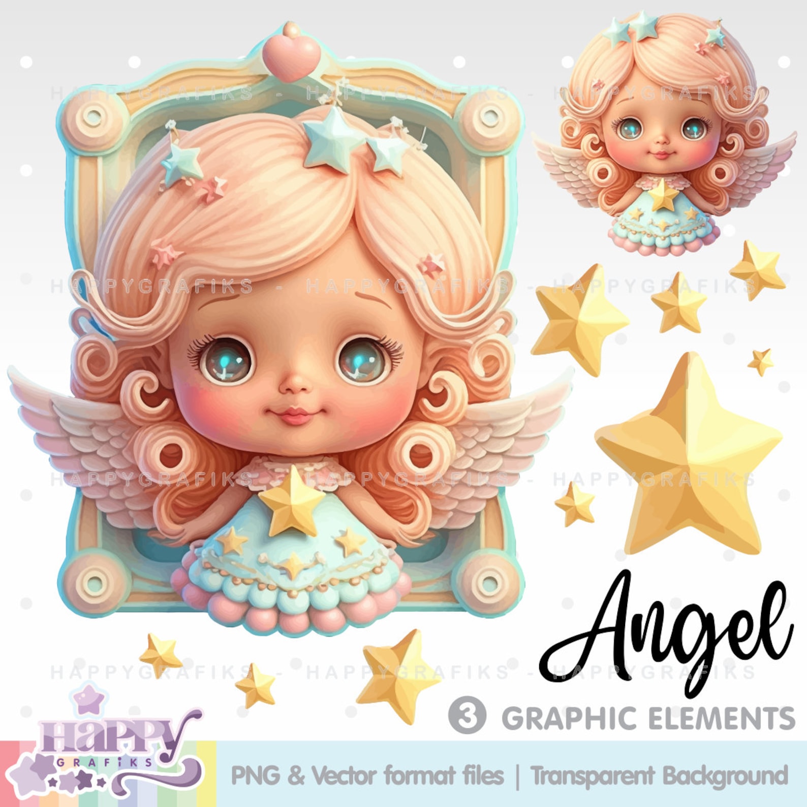Angel Clipart Angel Vector Angel Graphics Angel Clipart - Etsy