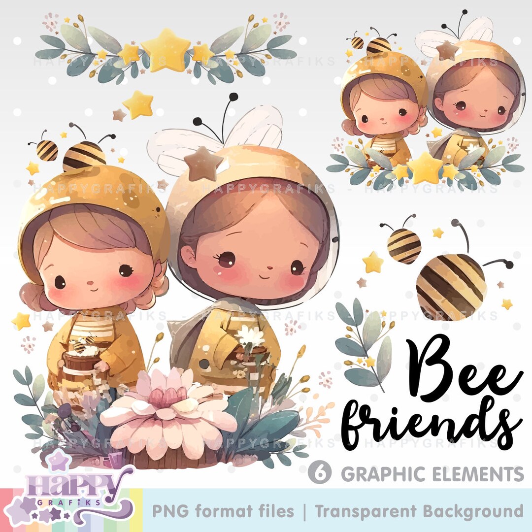 Bee Clipart Friend Clipart Spring Cliparts Beekeeper - Etsy