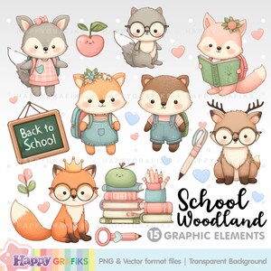 Back to School, Woodland, Clipart, Student Clipart, School Clipart ...