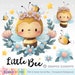 Bee Clipart Little Bee Bee Graphics Bee and Flowers Cute - Etsy