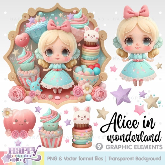 Alice in Wonderland Clipart, Alice in Wonderland Vector, Alice Clipart ...