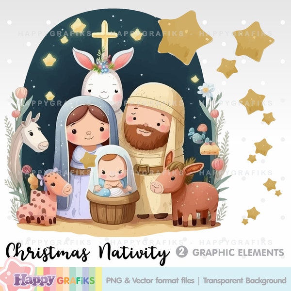 Nativity Clipart - Etsy