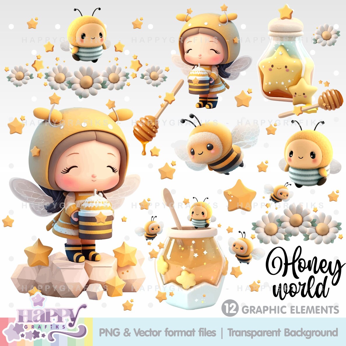 Bee Clipart Vector Bee Girl Clipart Bee Clipart Bee - Etsy UK