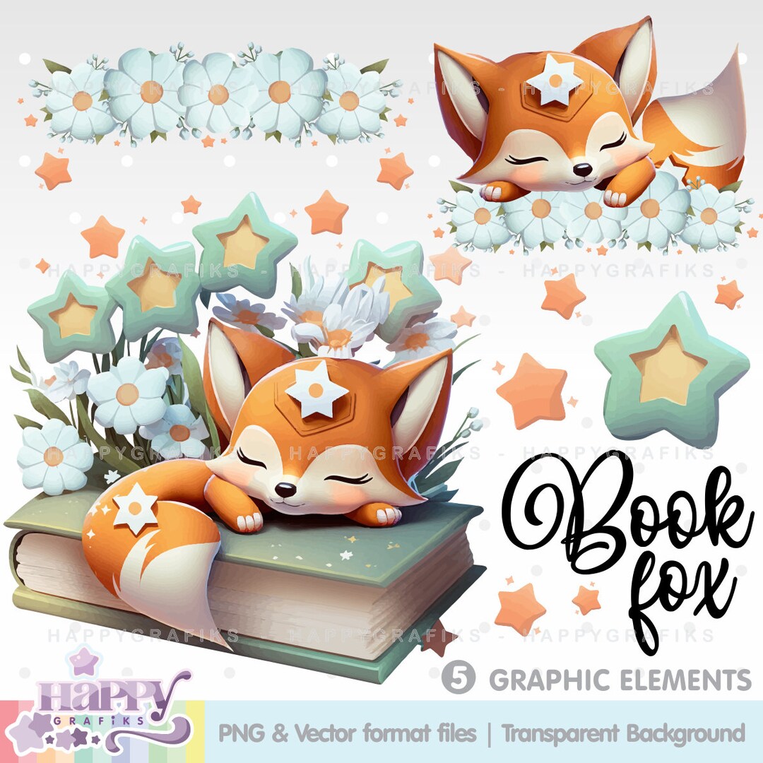 Fox Clipart, Fox Illustration, Fox Graphics, Ai Art, Fox 3D, 3D Animal ...