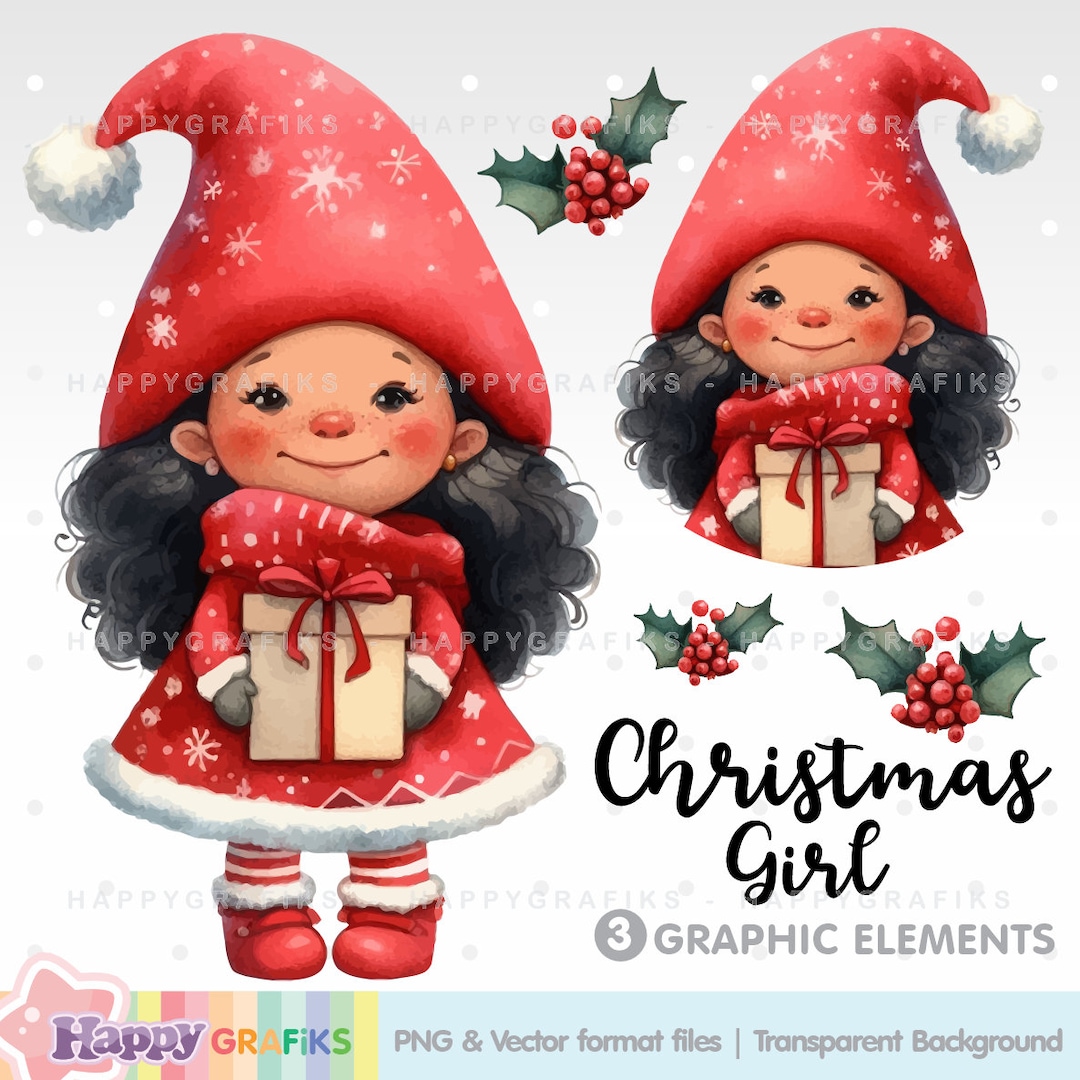 Christmas Clipart, Girl Clipart, Christmas Girl, Winter Clipart ...