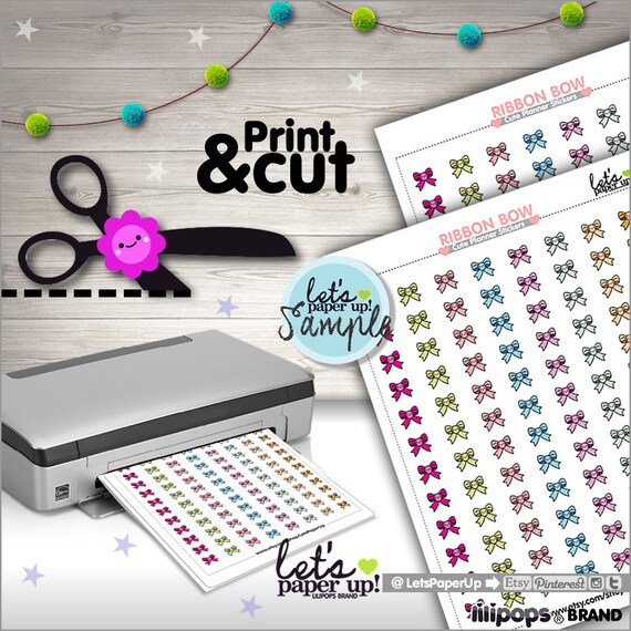 Paper, Party & Kids Stickers Ribbon stickers sheet Ribbon planner ...