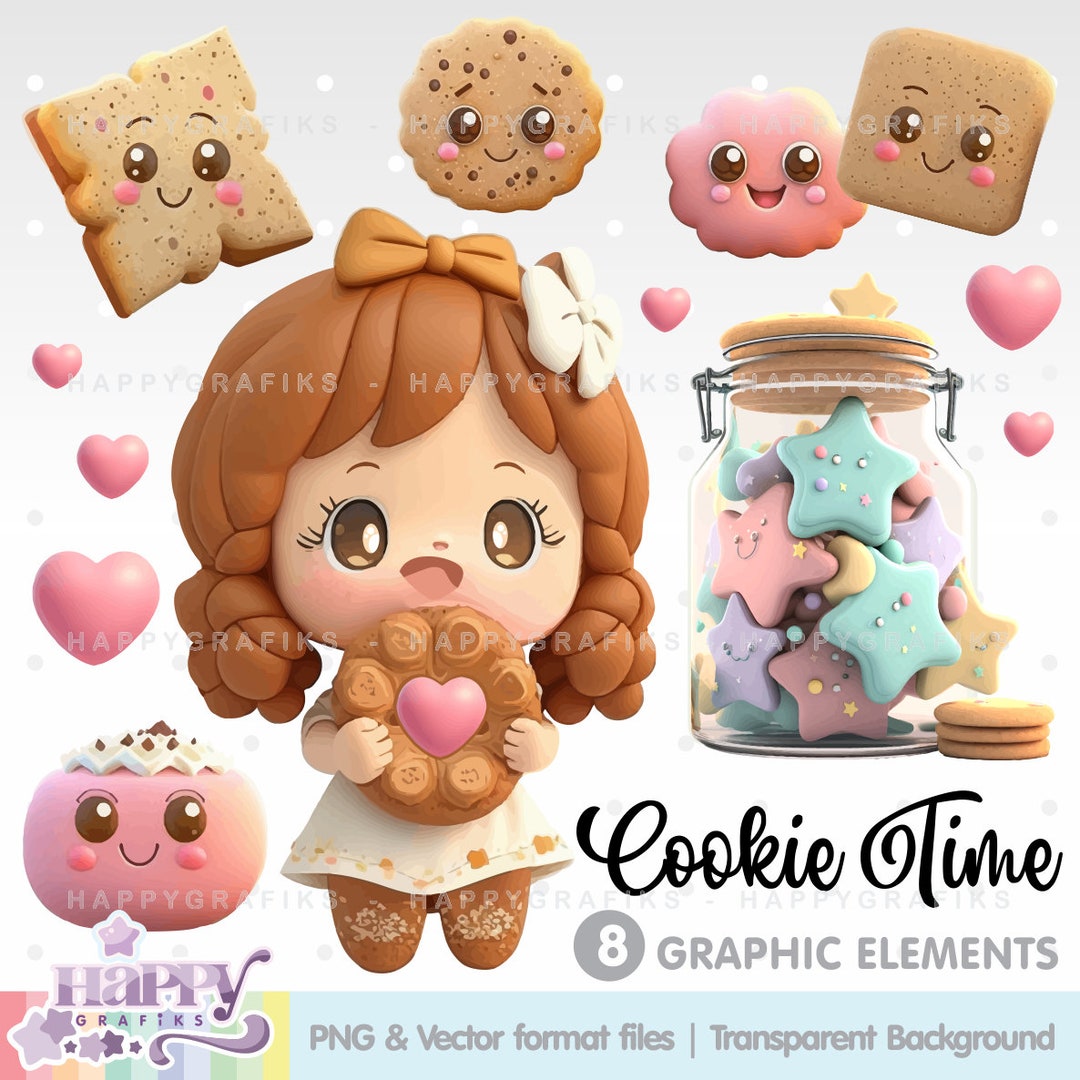 Cookie Clipart, Cookie Vector, Baker Clipart, Bakery, Pastry, Dessert ...