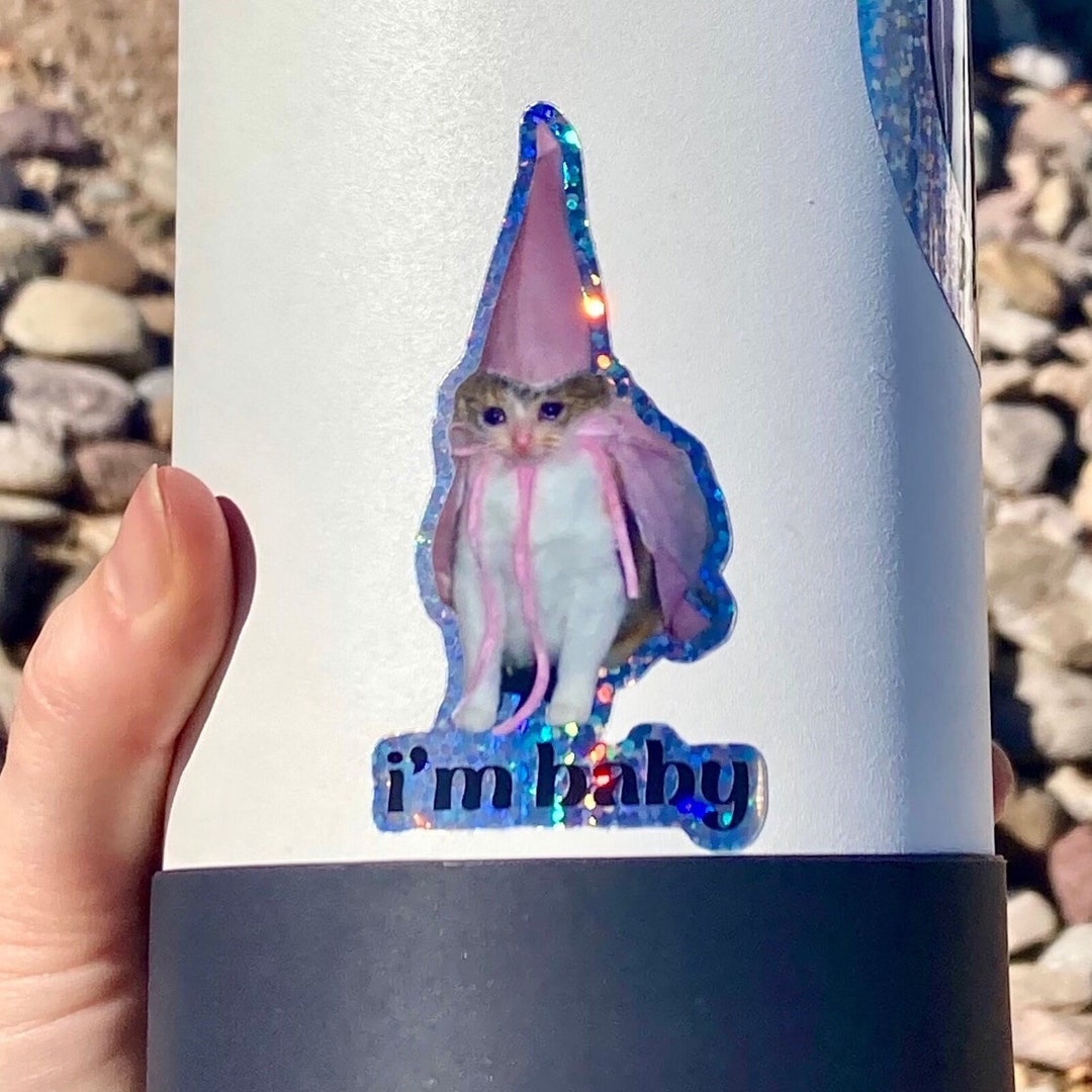 Crying Cat Sticker | I’m Baby - Etsy