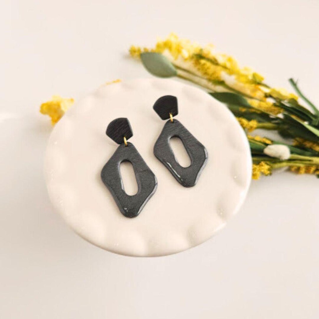 Abstract Shaped Polymer Clay Earring - the Alissander - Etsy