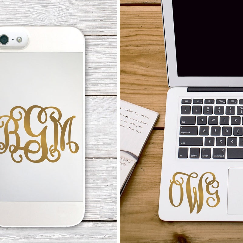 Monogram Sticker - Etsy