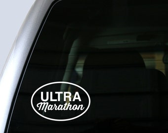 50 Miles Full Marathon Ultramarathon Euro Oval Running Vinyl - Etsy