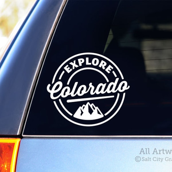 Colorado Mountain Window Decal - Etsy