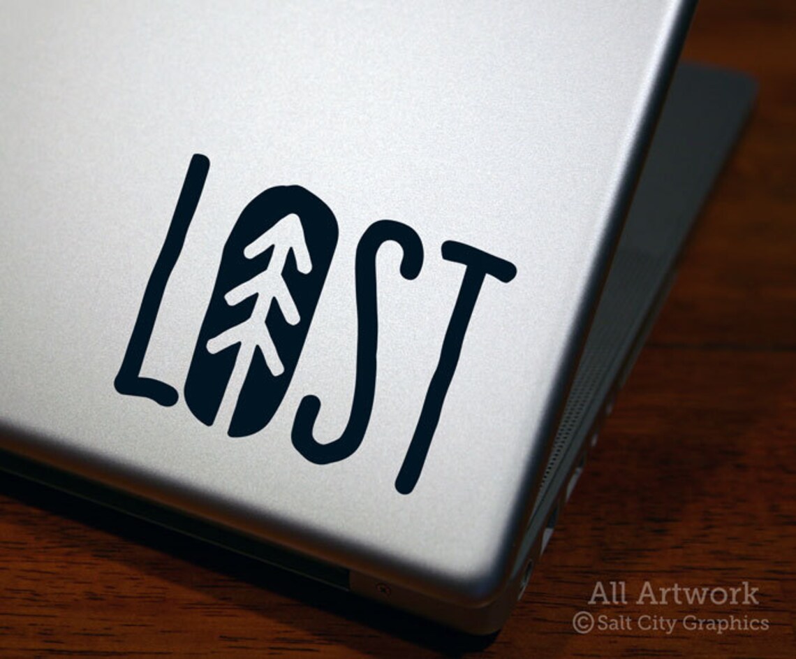 Lost in the Outdoors Decal, in the Forest Sticker - Pine Tree - Vinyl ...