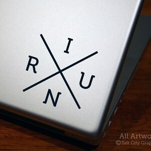 I RUN X Decal, Runner Sticker - Vinyl Sticker, Vinyl Decal - Cross ...