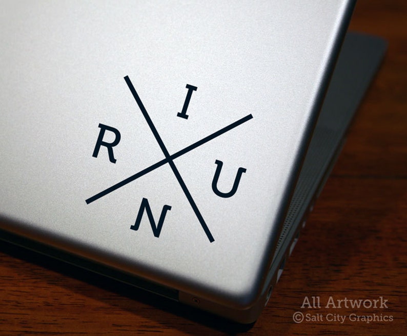 I RUN X Decal Runner Sticker Vinyl Sticker Vinyl Decal - Etsy